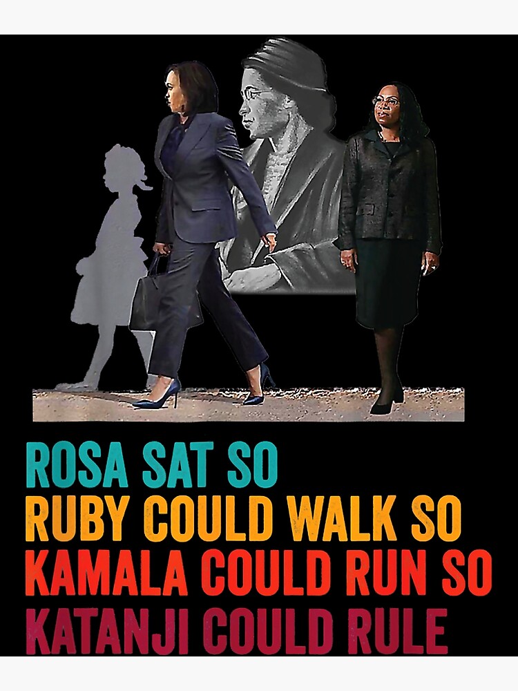 Rosa Sat Ruby Walk Kamala Run So Ketanji Could Rule Kbj Meme Canvas Print For Sale By