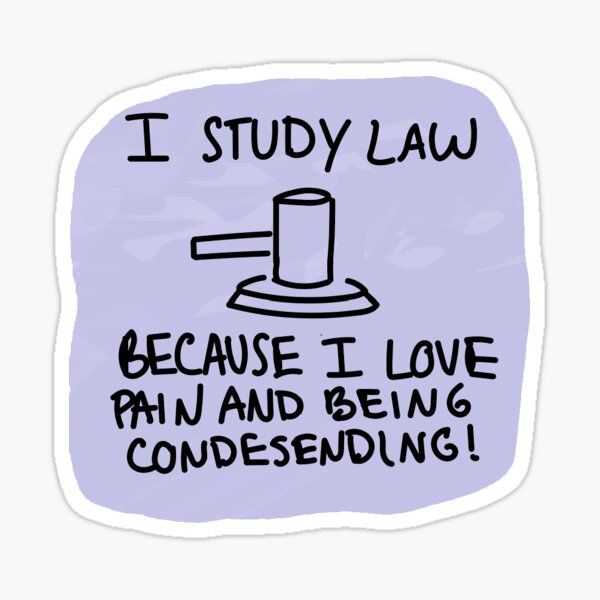 "Law Slander" Sticker for Sale by veryunhinged | Redbubble