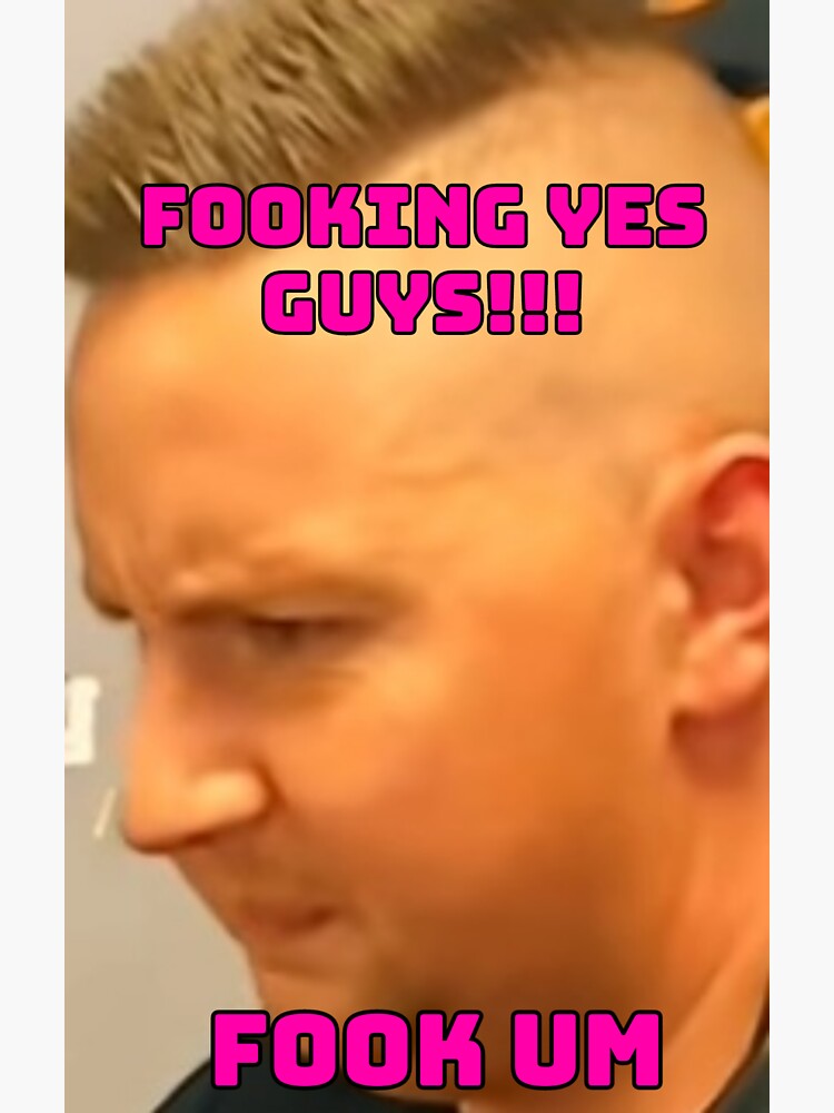 "Fooking yes guys chef dave funny fook um design " Sticker for Sale by ...