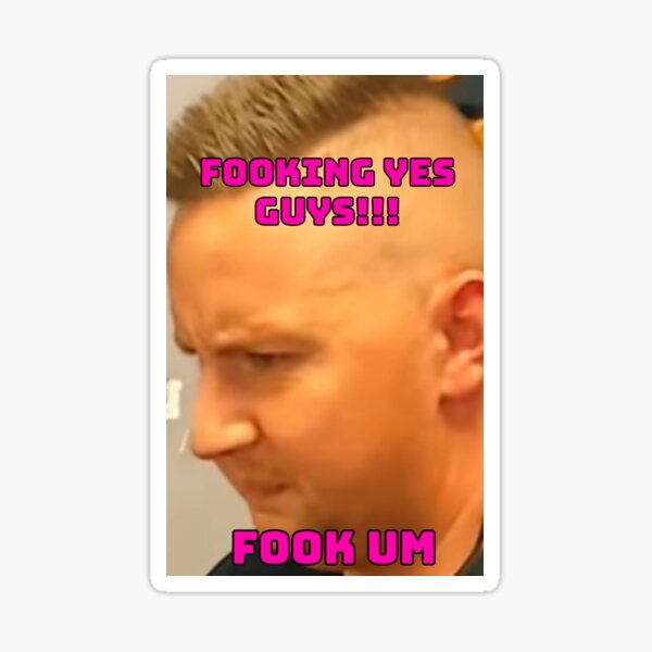 "Fooking yes guys chef dave funny fook um design " Sticker for Sale by ...