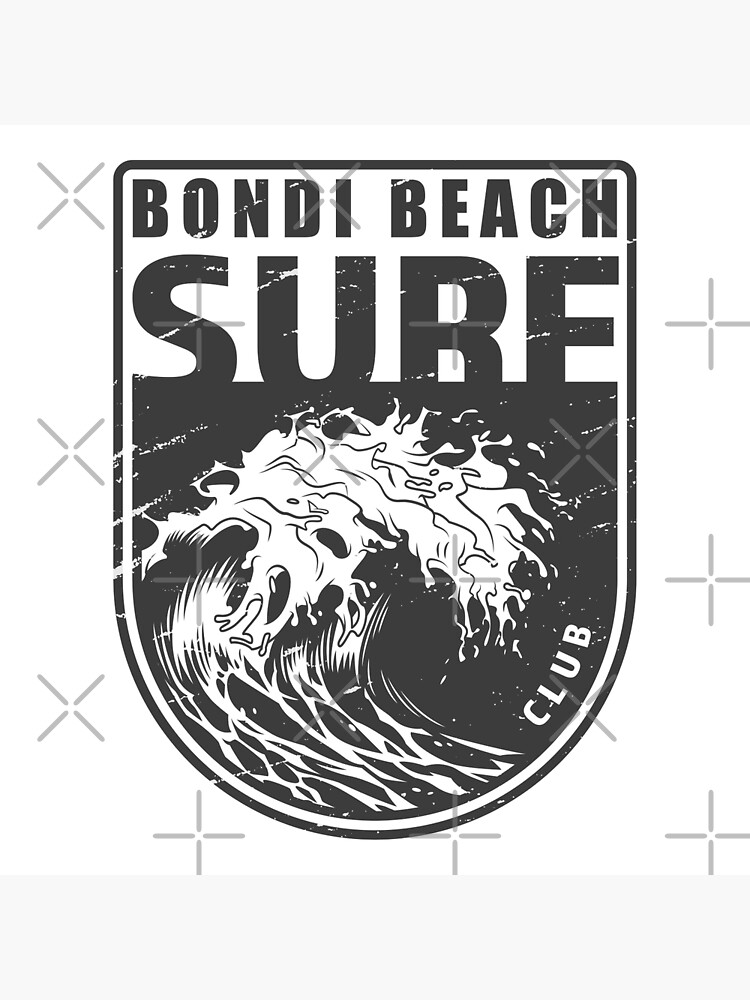 "Bondi Beach Surf Club Australia Emblem" Poster for Sale by ...