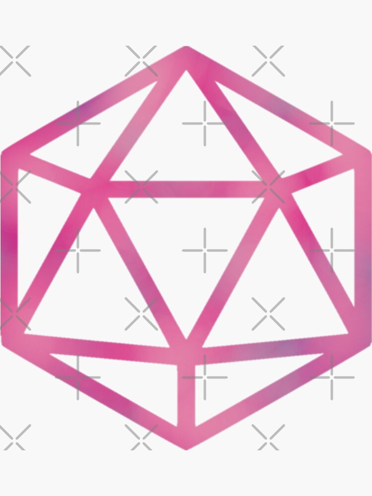 "Bright Pink D20" Sticker for Sale by Dead1bird | Redbubble