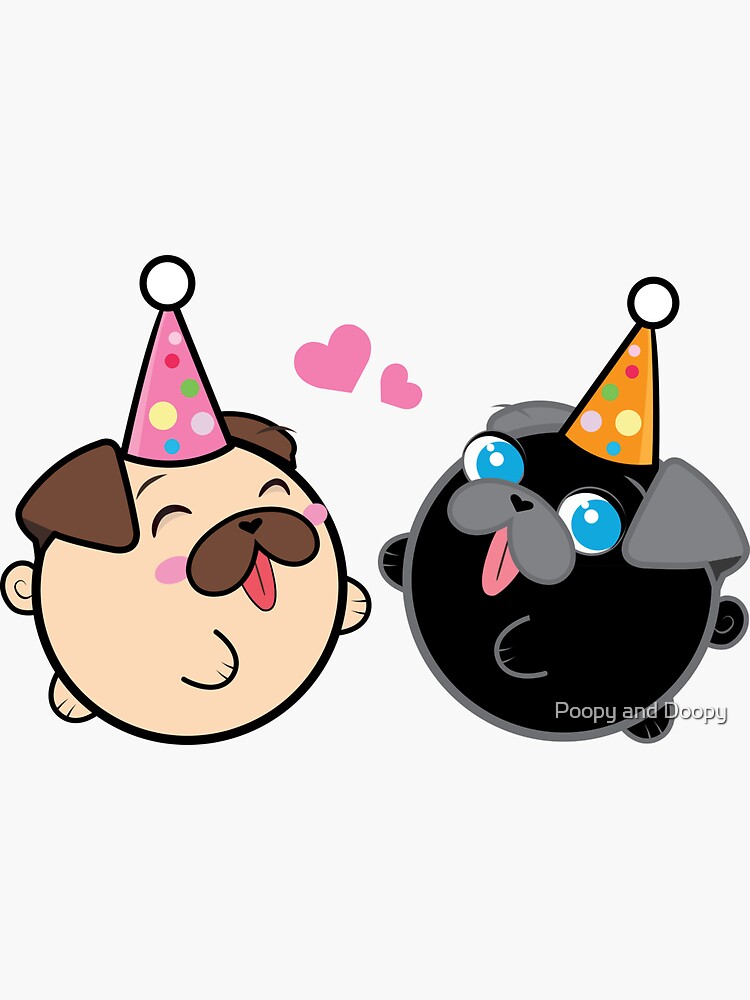 "Poopy & Doopy - Happy Birthday" Sticker by poopy-and-doopy | Redbubble