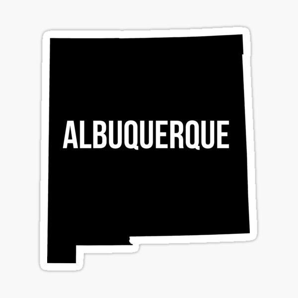"Albuquerque, New Mexico Silhouette" Sticker for Sale by CartoCreative ...