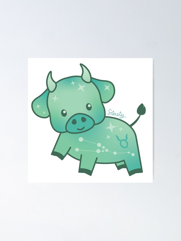 "Taurus Zodiac Bull" Poster for Sale by SieaetyArt | Redbubble