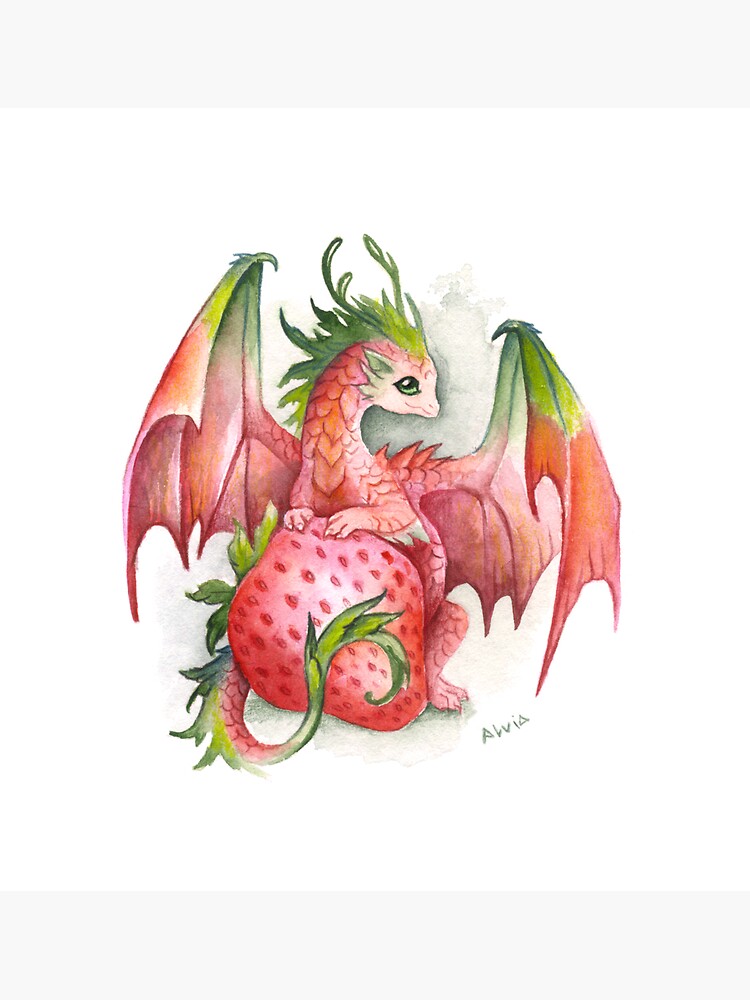 "Strawberry dragon" Sticker by AlviaAlcedo | Redbubble