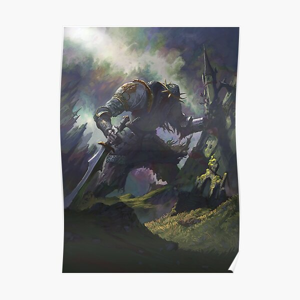 "Fantasy Giant Knight" Poster for Sale by Alex-Kuhn | Redbubble