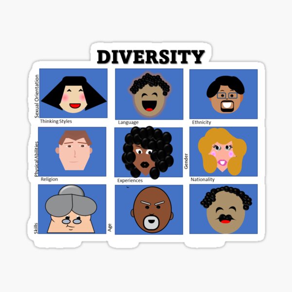 "Diversity" Sticker for Sale by marichuwill | Redbubble