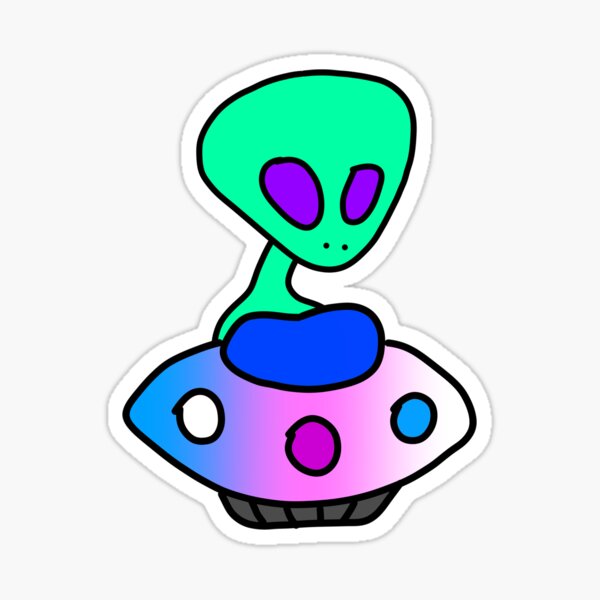 "Hello Alien - Trans Pride" Sticker for Sale by davyruiz | Redbubble