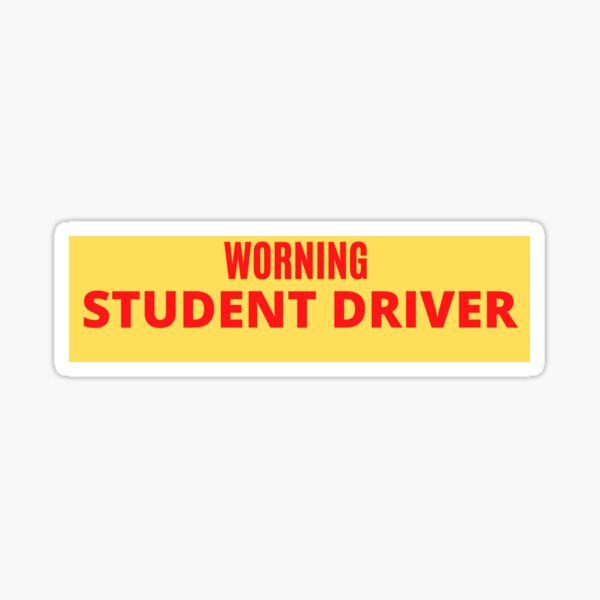 "Funny Learner's Permit Student Driver Car bumper sticker" Sticker by ...