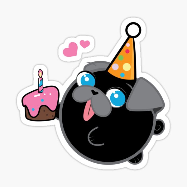 Pegatina «Poopy el cachorro - feliz cumpleaños» de poopy-and-doopy ...