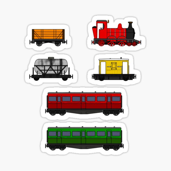"Steam Train Magnet Sticker Pack Pattern (Red Loco)" Sticker for Sale ...