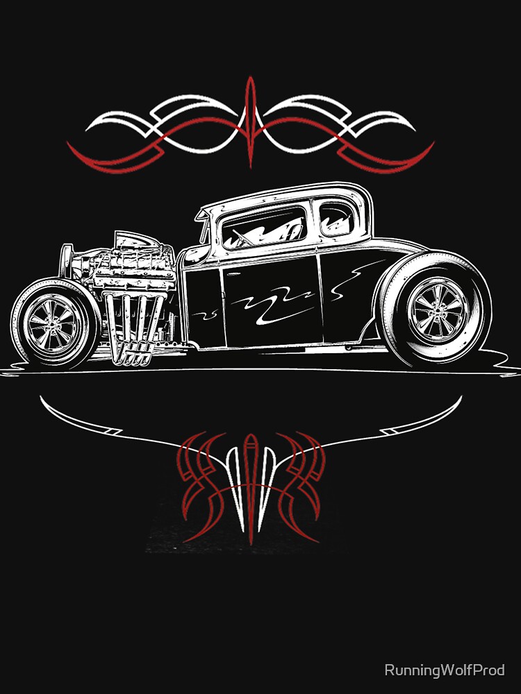 "Old School Hot Rod Pinstripes" Essential T-Shirt for Sale by ...