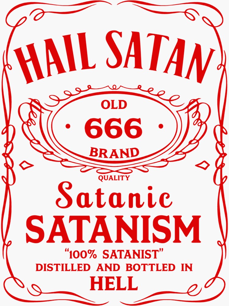 "Hail Satan " Sticker for Sale by BloodOperaInc | Redbubble