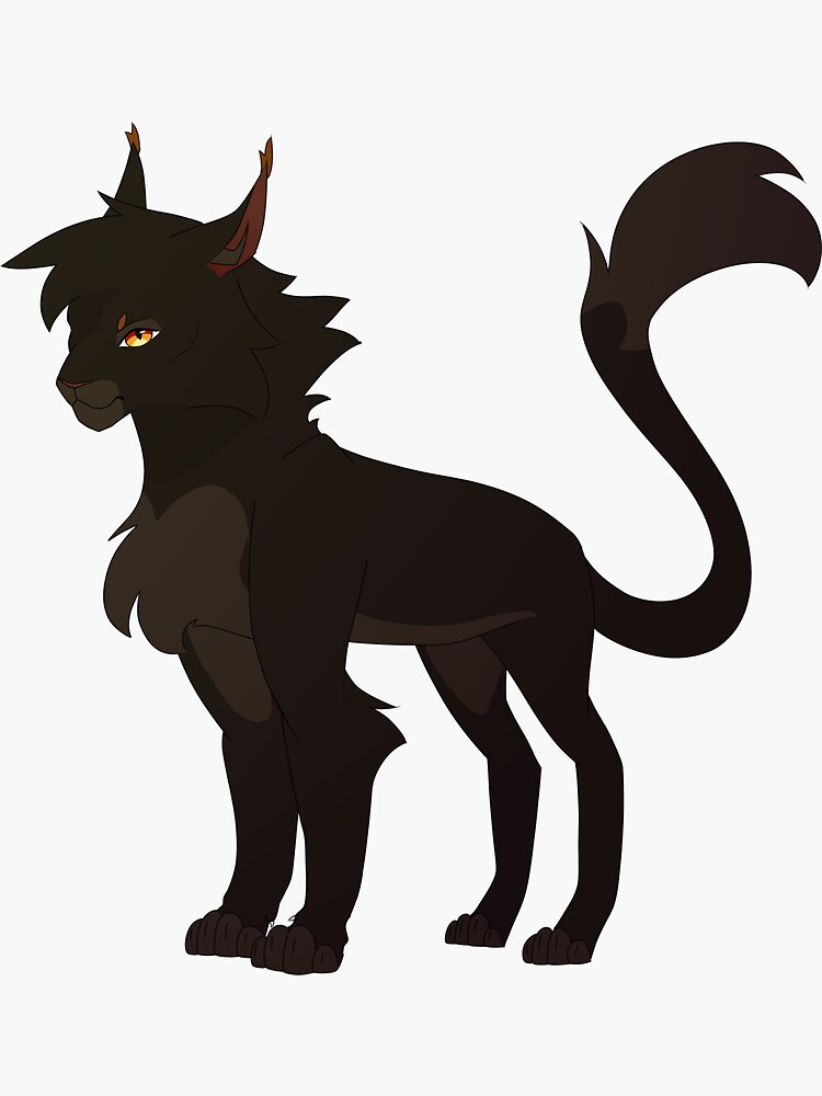 "Flamepaw \ Nightheart" Sticker for Sale by PurpleNomad | Redbubble