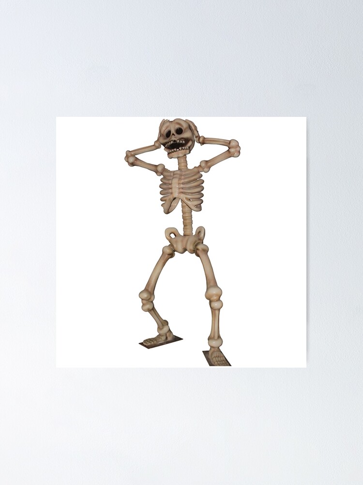 "scared skeleton" Poster for Sale by Royalkepler | Redbubble