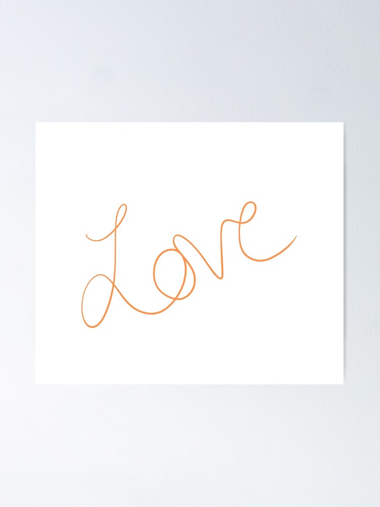 "Cursive Love/Amore Corsivo" Poster by abeink | Redbubble