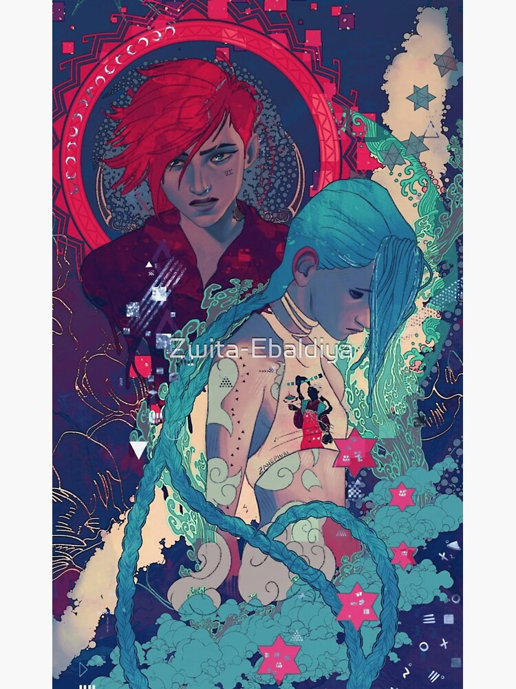 "Jinx and Vi" Sticker by Zwita-Ebaldiya | Redbubble