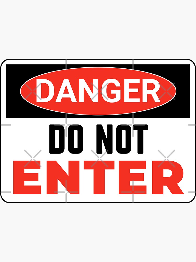 "Machine danger sign - danger do not enter " Sticker for Sale by cizito ...
