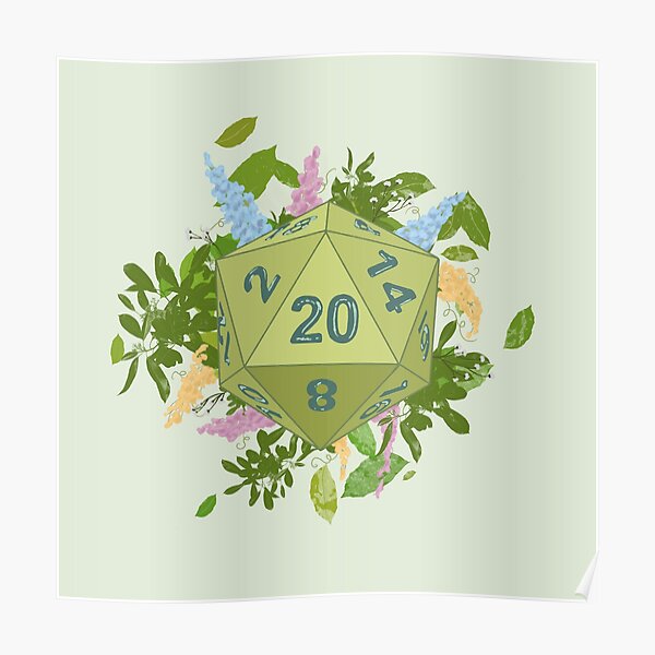"Druid D20" Poster for Sale by ollie-day-art | Redbubble