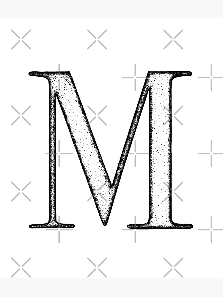 Póster «Ilustración Puntillismo Dotwork de Letra M» de MagnetitaBySil ...