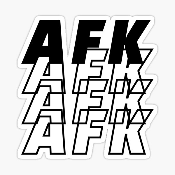"Currently AFK Away from Keyboard" Sticker by TheMugsZone | Redbubble