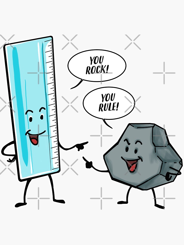 "You Rock! You Rule!" Sticker for Sale by Retro-Freak | Redbubble