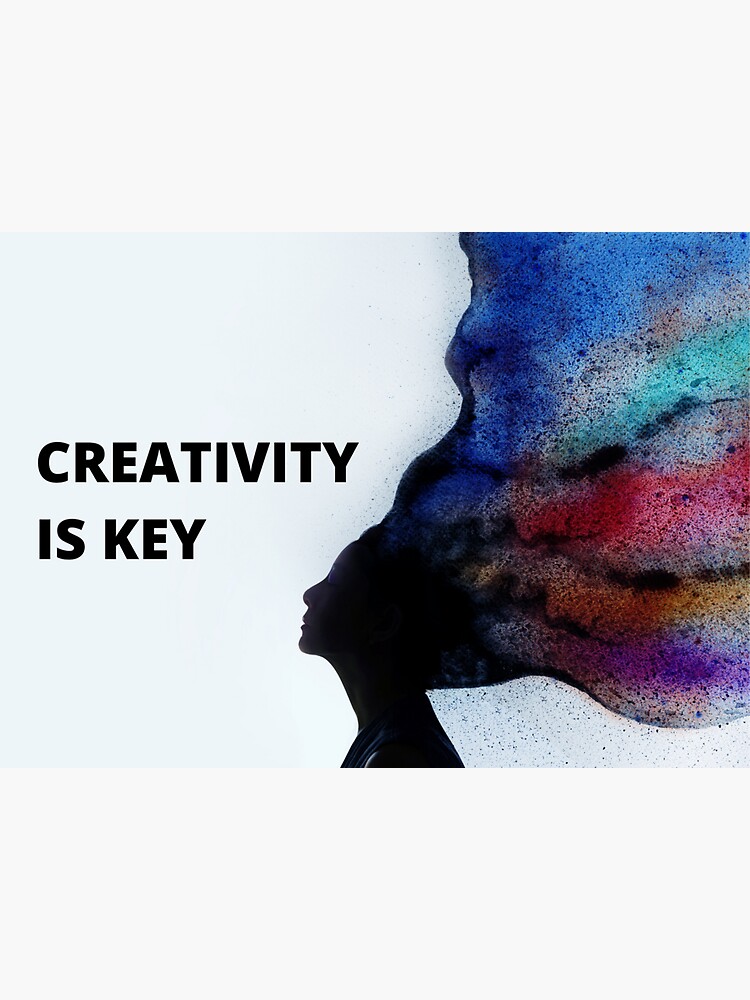"Creativity is key" Sticker for Sale by bllutton | Redbubble