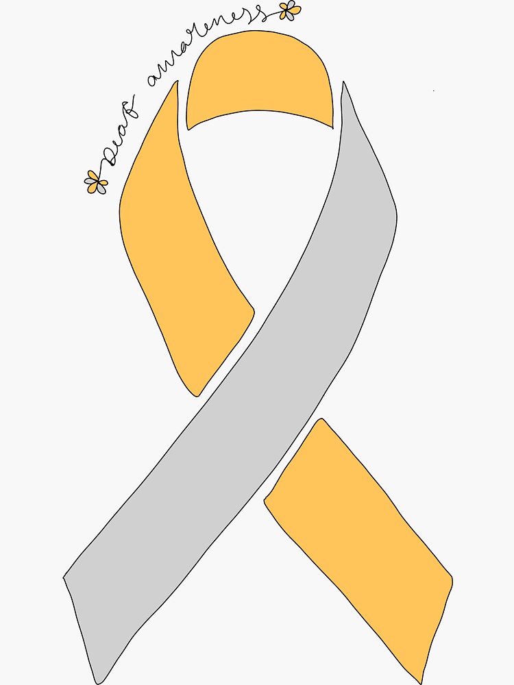 "Deaf Awareness Ribbon" Sticker for Sale by ArtBased | Redbubble