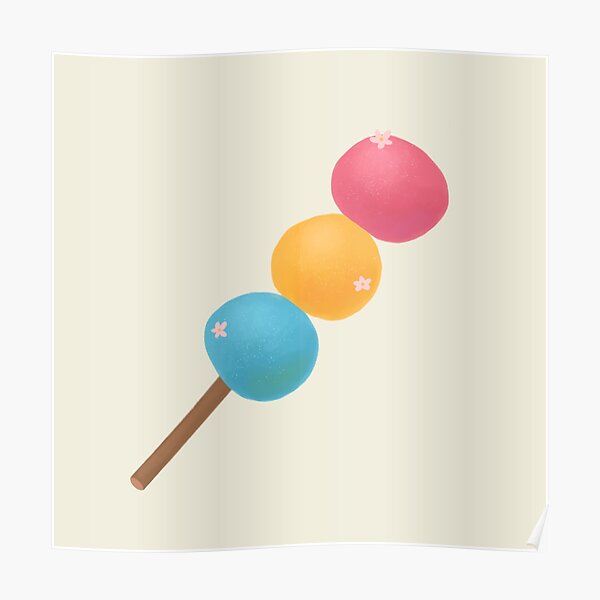 "Pansexual Flag Dango" Poster for Sale by ollie-day-art | Redbubble