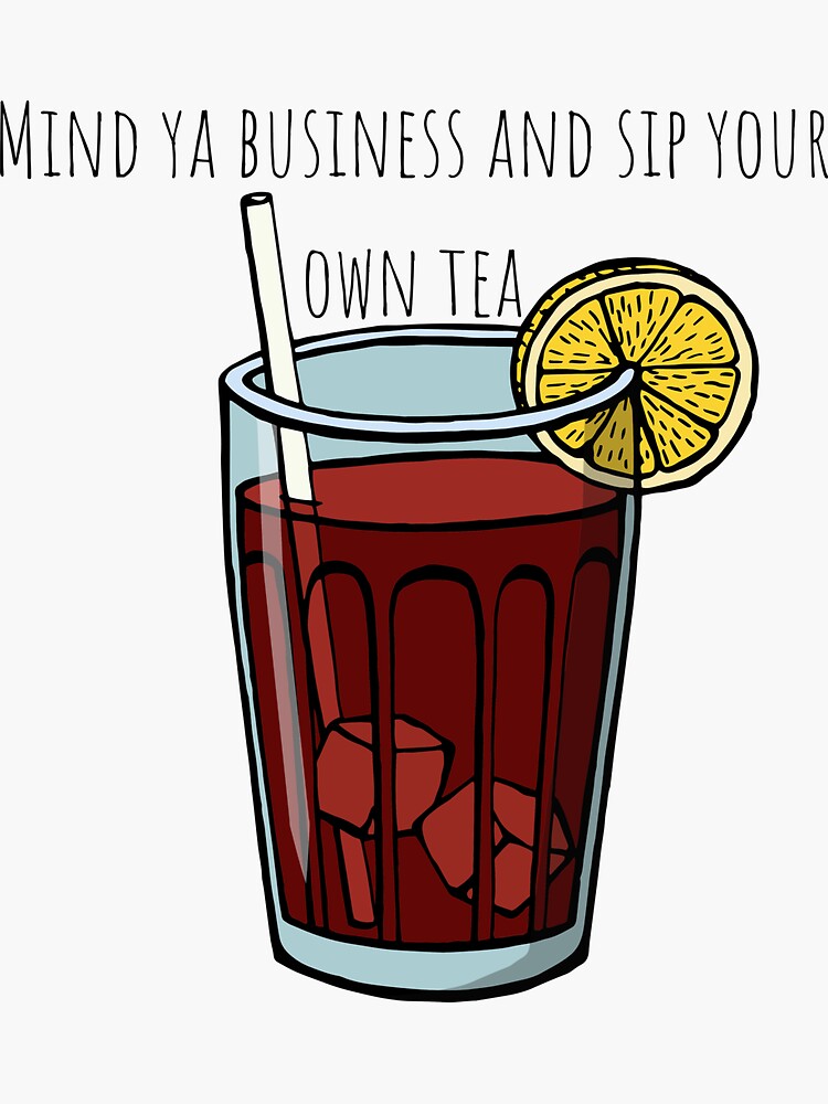 "Sipping tea" Sticker by Designsbycrissy | Redbubble