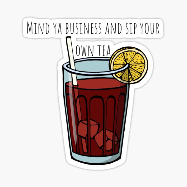 "Sipping tea" Sticker by Designsbycrissy | Redbubble