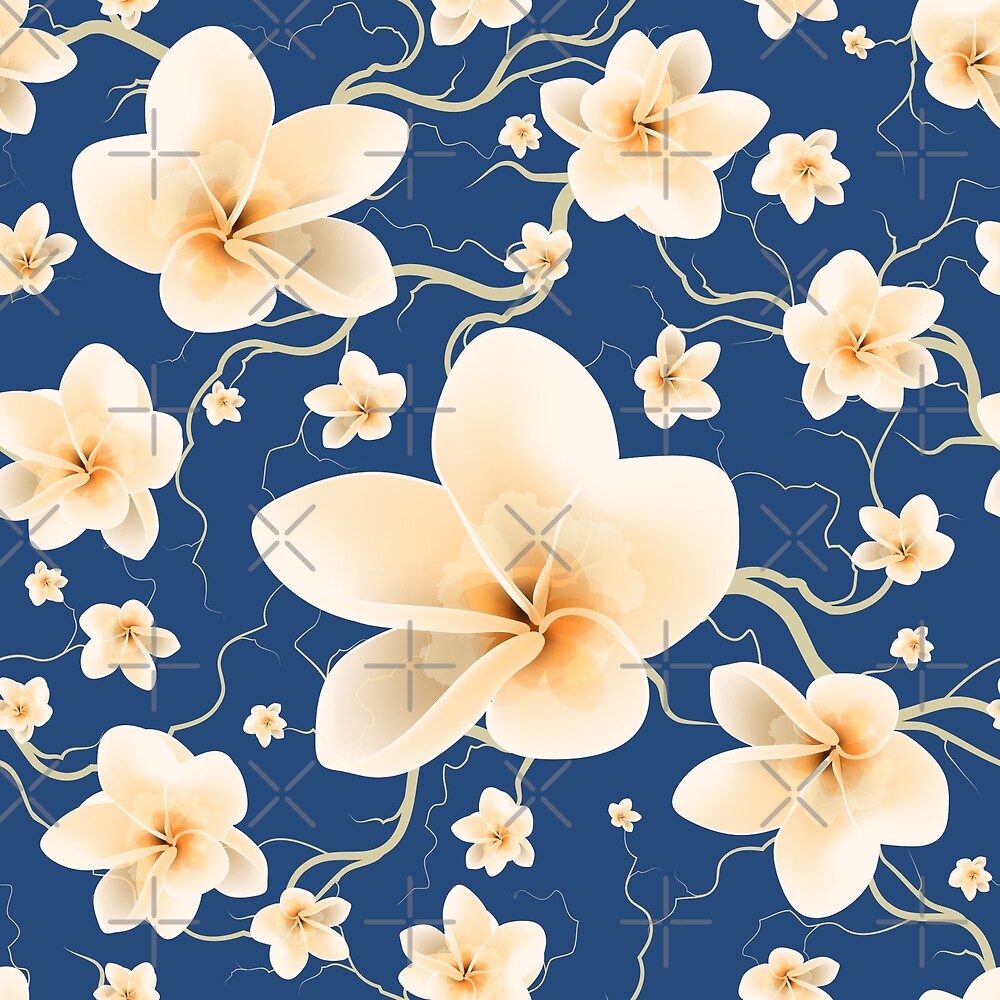 "Seamless Pattern Bloom Flowers" by Olga Altunina | Redbubble