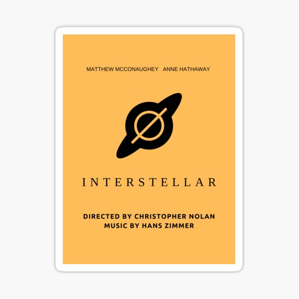 "Interstellar poster" Sticker for Sale by keilamariadesig | Redbubble