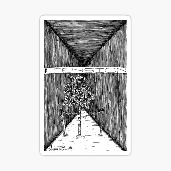 "; Tension" Sticker for Sale by the-art-of-obo | Redbubble