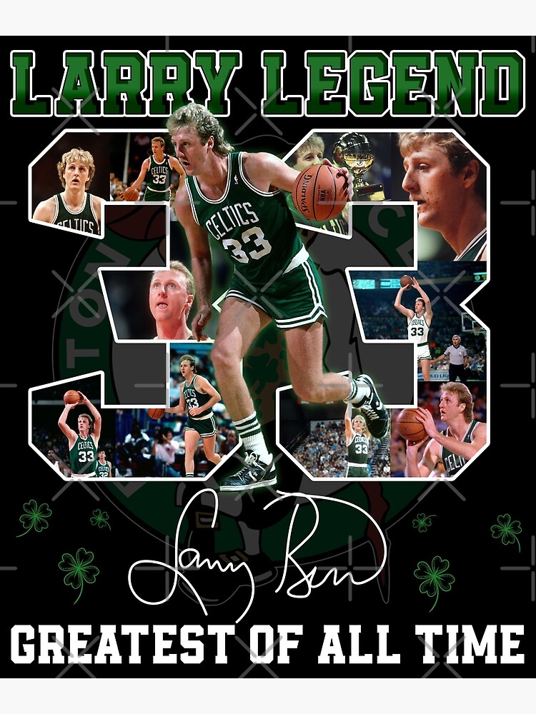 Impression photo « Larry Bird Larry Legend Légende du basket-ball de Boston Signature Vintage ...