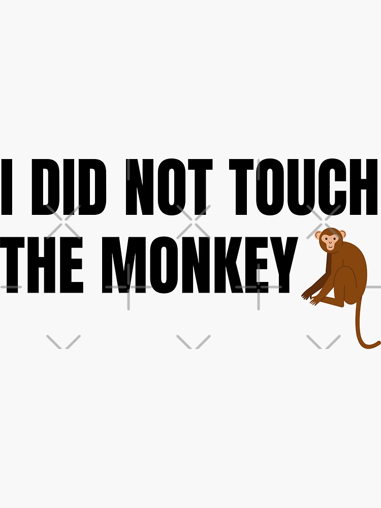 "Funny Sarcastic Saying I Did Not Touch the Monkey Teenager Men Women ...