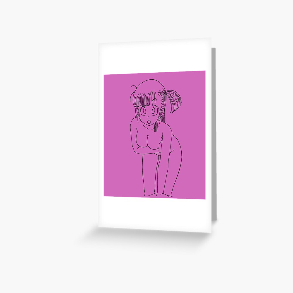 Bulma Naked Dragon Ball Z Super Greeting Card For Sale By Kailycumera Redbubble