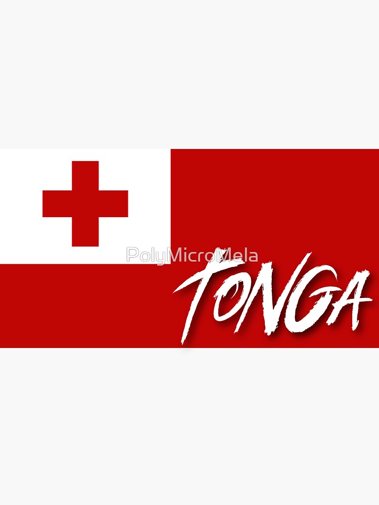 "Tonga flag" Sticker for Sale by PolyMicroMela | Redbubble