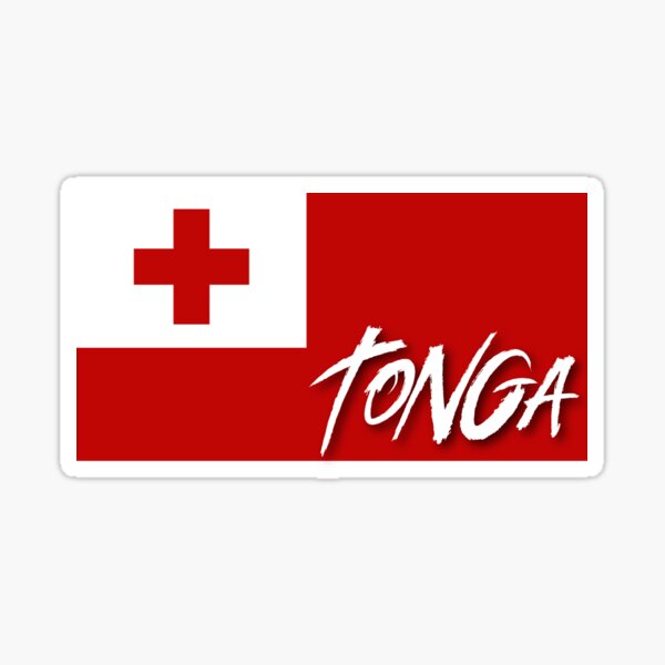 "Tonga flag" Sticker for Sale by PolyMicroMela | Redbubble