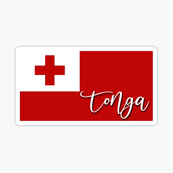 "Tonga flag" Sticker for Sale by PolyMicroMela | Redbubble