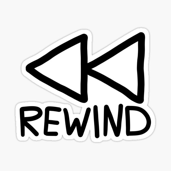 "Rewind Button (Doodle)" Sticker for Sale by connor-maitland | Redbubble
