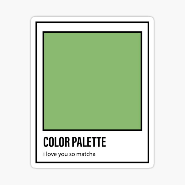 "Matcha Color Swatch" Sticker by mmk- | Redbubble