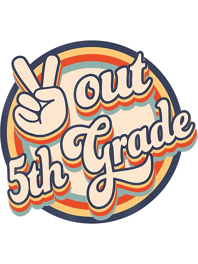 "Peace Out 5th Grade Tie Dye Graduation Class Of 2022 Virtual Sticker ...
