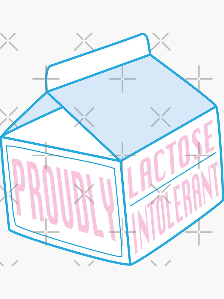 "proudly lactose intolerant " Sticker for Sale by janetsang | Redbubble