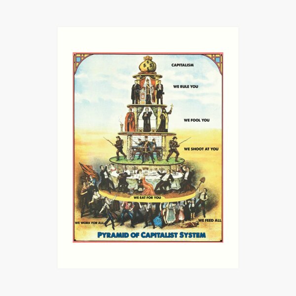 "Pyramid of capitalist system print | Pyramid of Capitalist System" Art ...