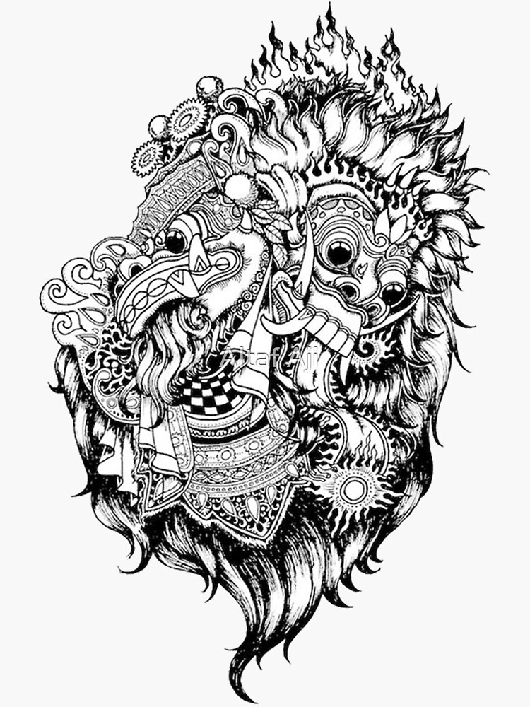 "Barong Bali " Sticker by Altaf-Aji | Redbubble