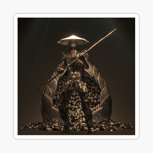"Japanese futuristic mercenary" Sticker for Sale by DSMM | Redbubble