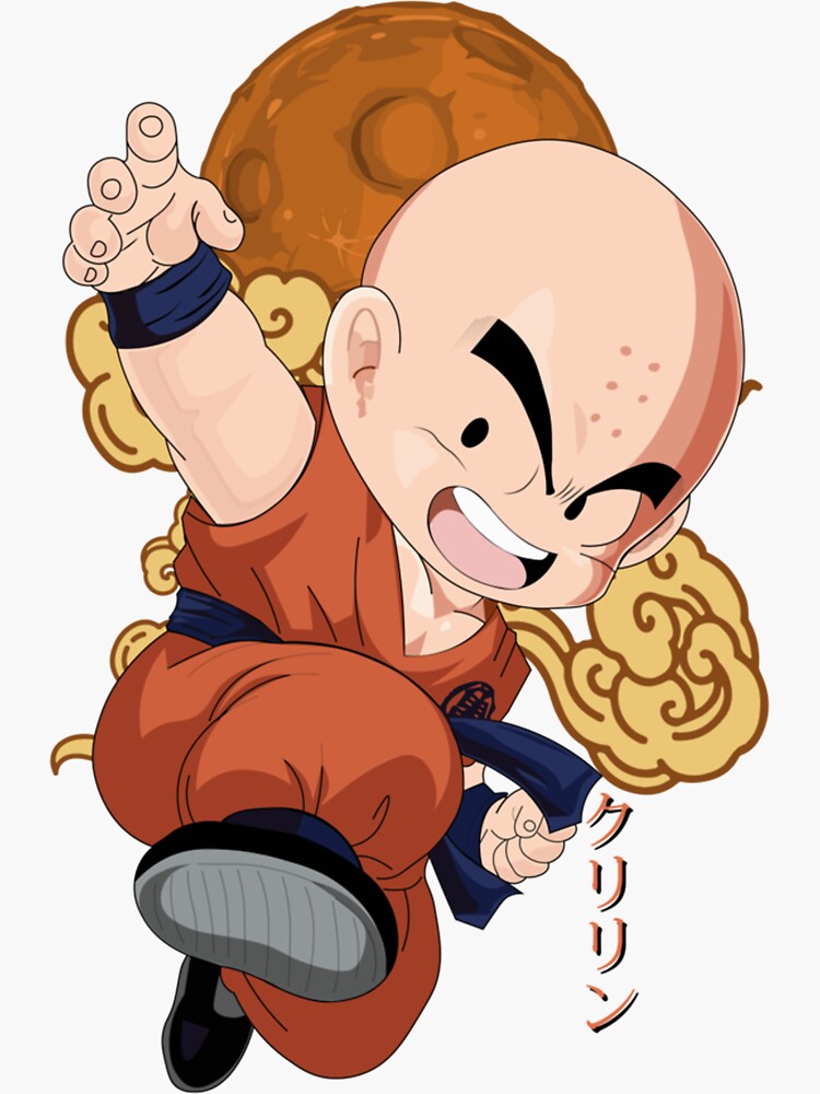 "Krillin Kid - Dragon Ball" Sticker for Sale by AmyBashi | Redbubble