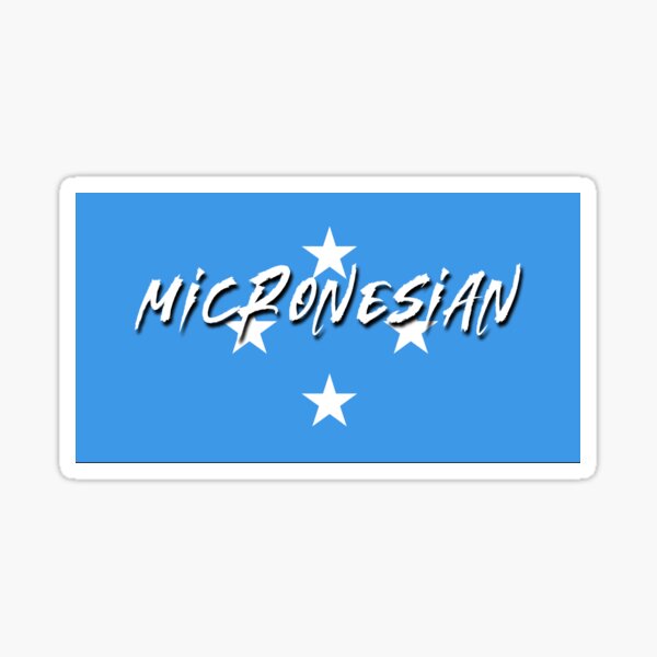 "Micronesian flag" Sticker by PolyMicroMela | Redbubble